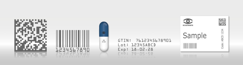 Codes: diese Verpackungscodes können von Scanware geprüft werden